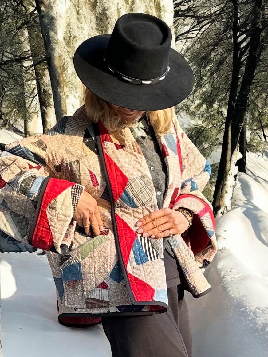 Custom Quilted Patchwork Jacket: Handmade From Your Quilt - Etsy