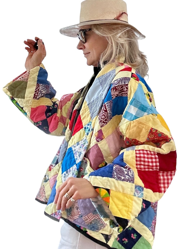 CUSTOM Quilted Jacket YOUR QUILT Handmade Quilted Patchwork Jacket Gift ...