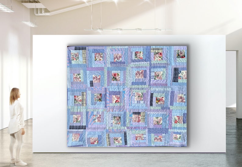 Modern Quilt around the Lilac Block Quilt Ready to Ship - Etsy