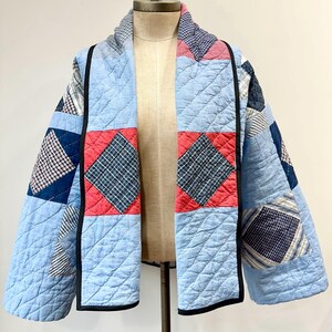 Vintage Quilted Jacket, all Squared Up, Quilt Coats for Women ...