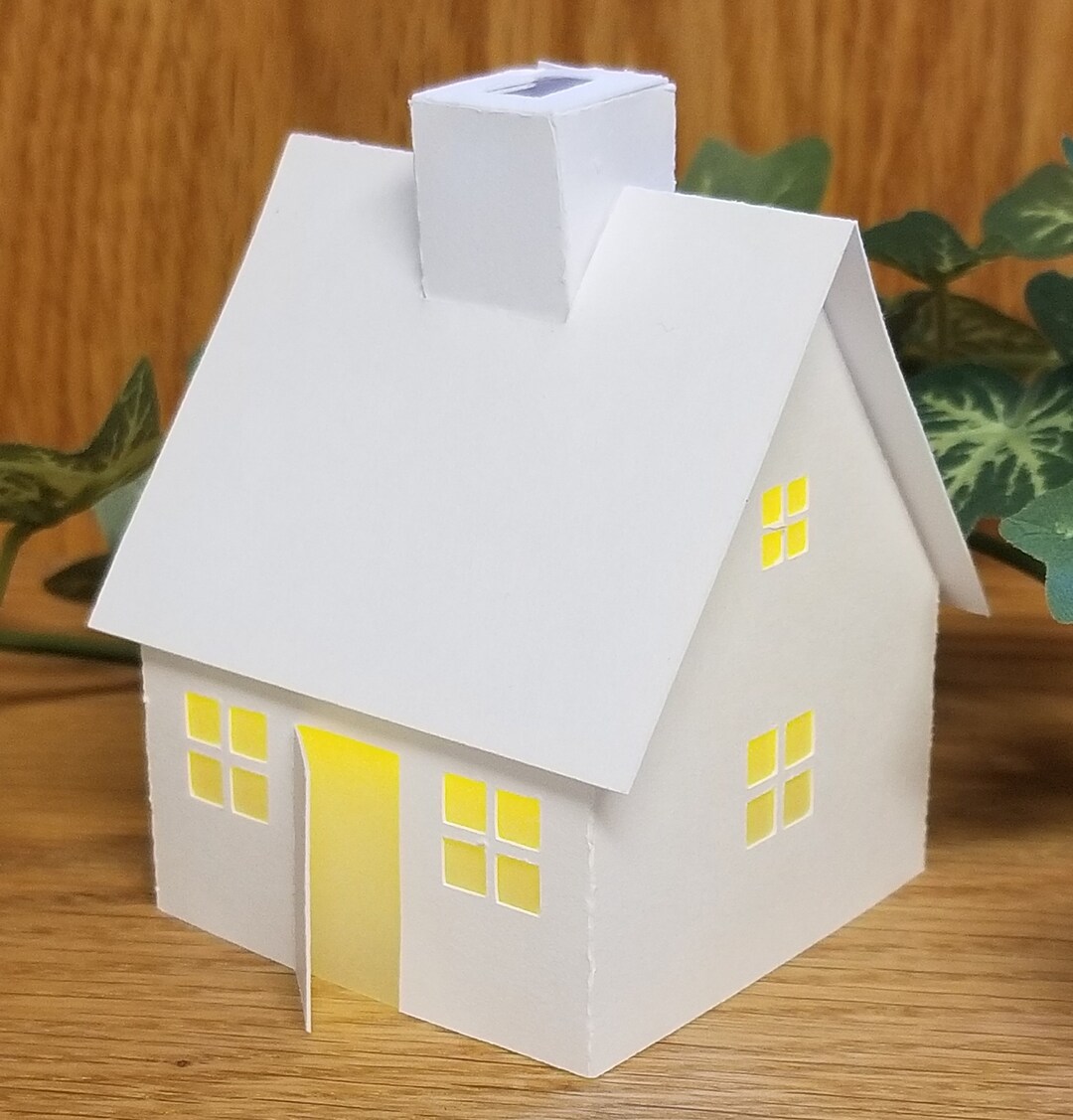 Paper House Luminary, Tea Light Village, Cape House, Christmas Village ...