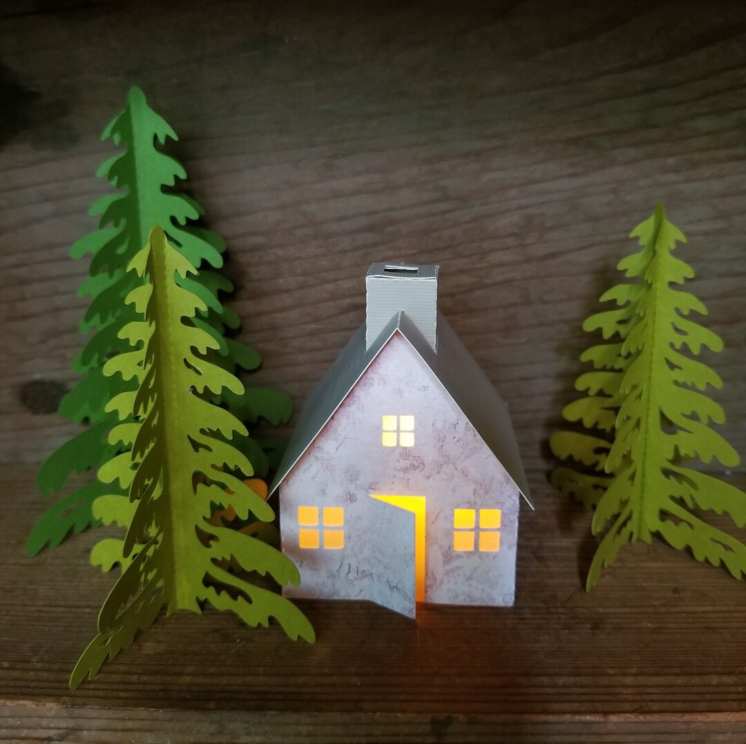Tea Light Village Lighted Paper House, Paper House Luminary ...