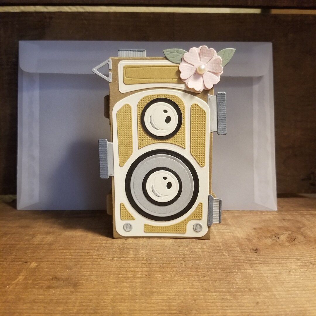 Vintage Camera 3 D Card, Pop up Card, Fold Flat Card, Gift for Him ...