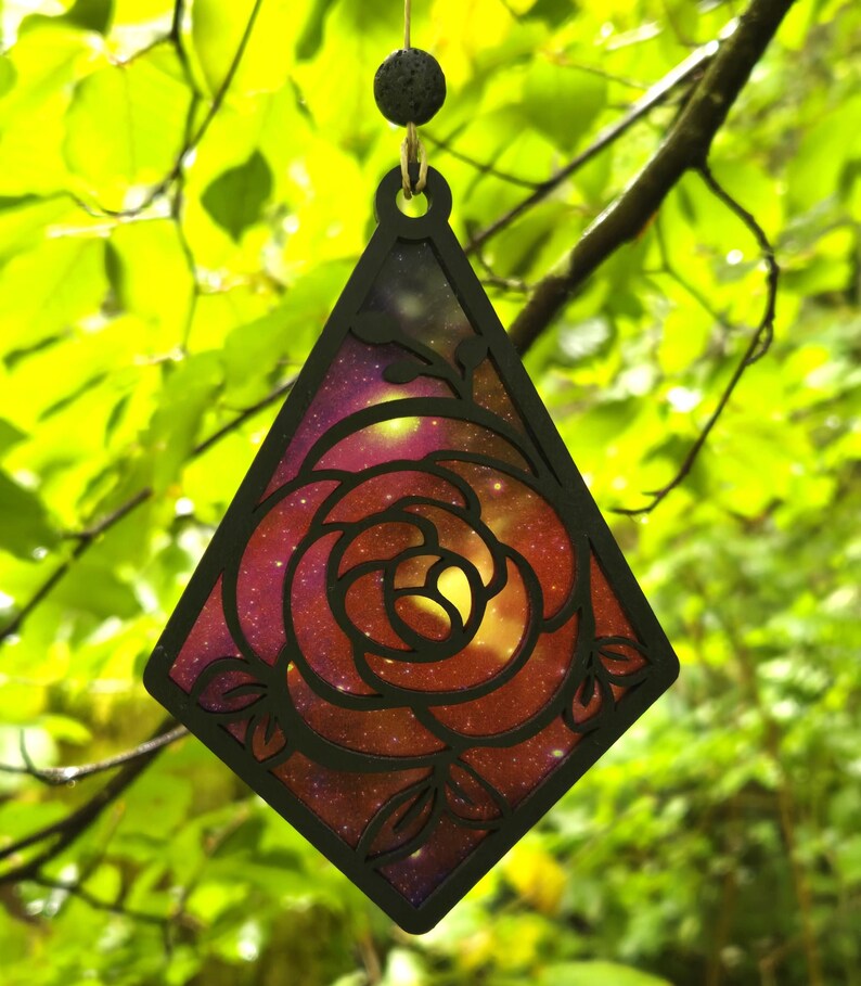 Hanging Suncatcher for Window, Kite Shaped Rose Light Catcher, Window ...