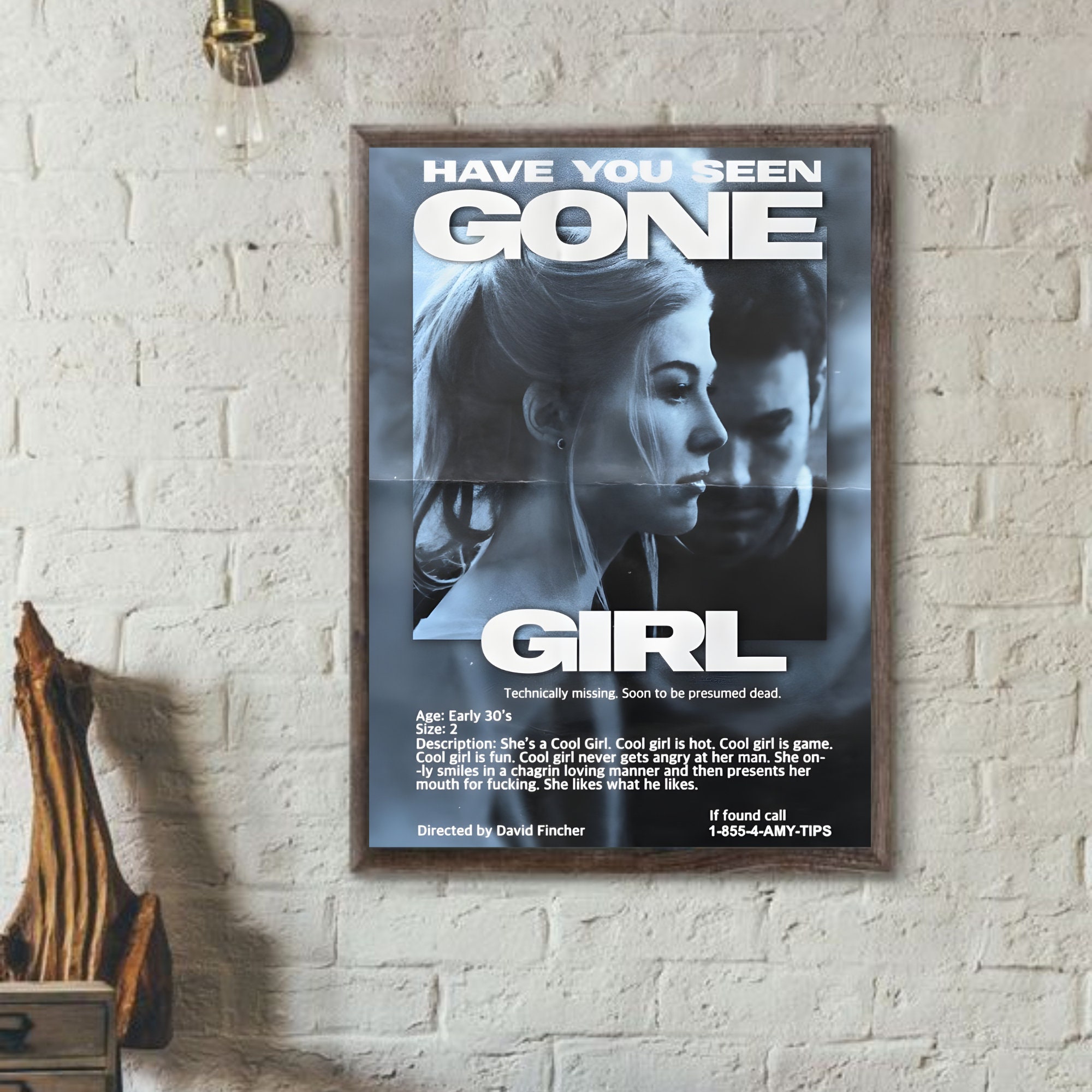 Gone Girl Poster, Gone Gril Wall Art, Movie Poster, Digital Download - Etsy