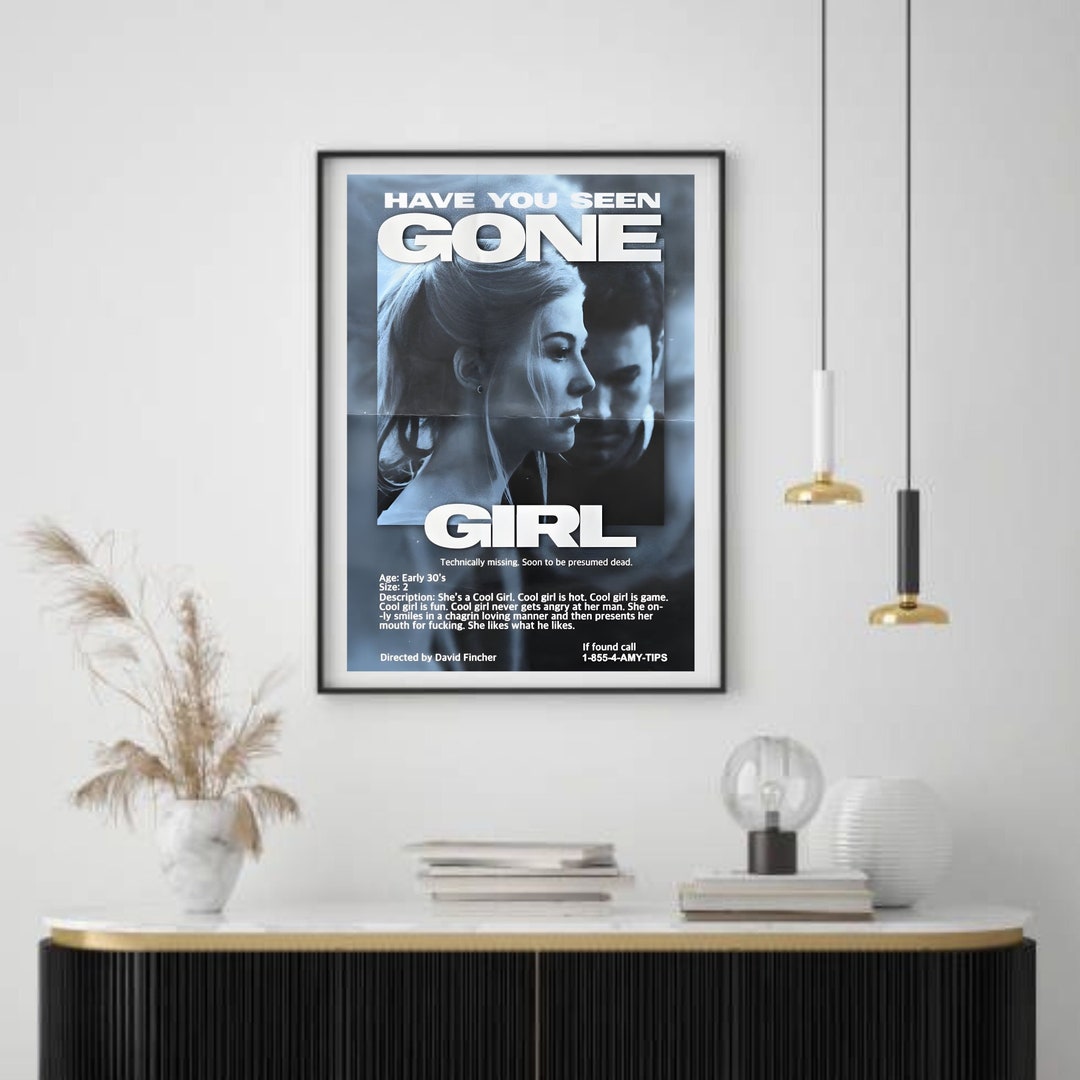 Gone Girl Poster, Gone Gril Wall Art, Movie Poster, Digital Download - Etsy