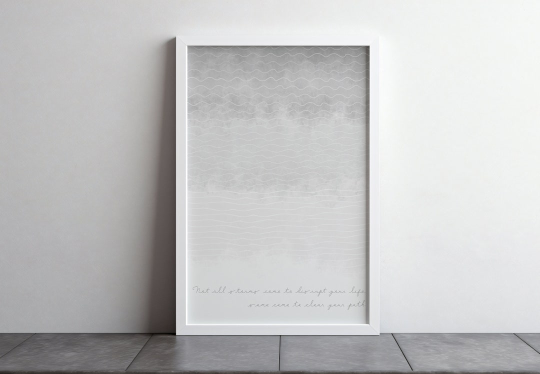 Storm Wall Art Reminder Wall Art Motivational Wall Art Aesthetic Wall ...