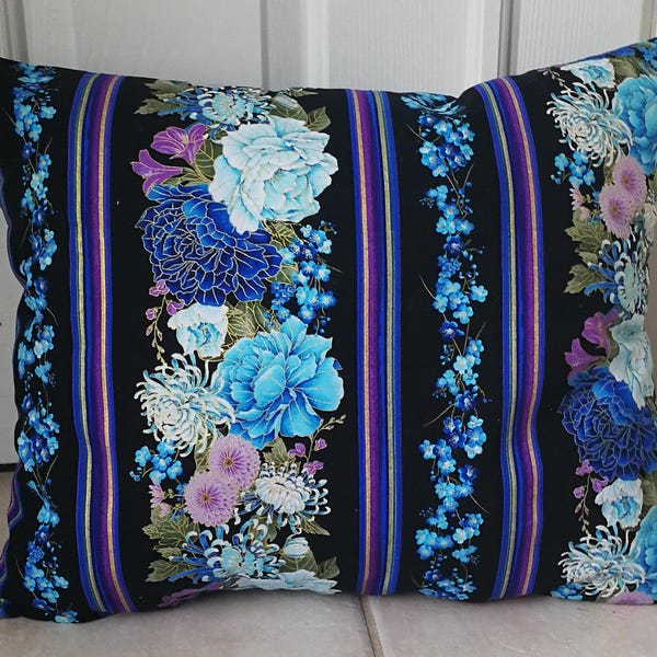 Bright Blue Pillow - Etsy