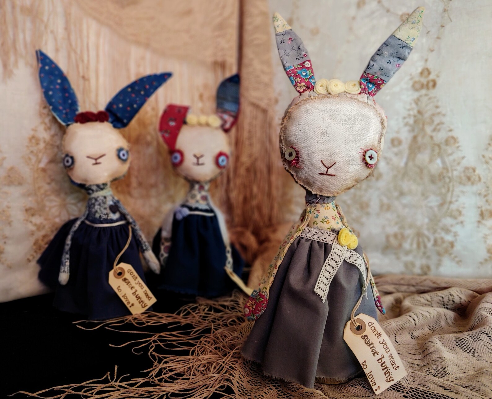 Primitive Rabbit Doll Pattern PDF Files Doll Tutorial | Etsy