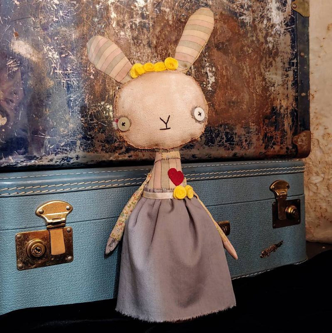 Primitive Rabbit Doll Pattern PDF Files Doll Tutorial | Etsy