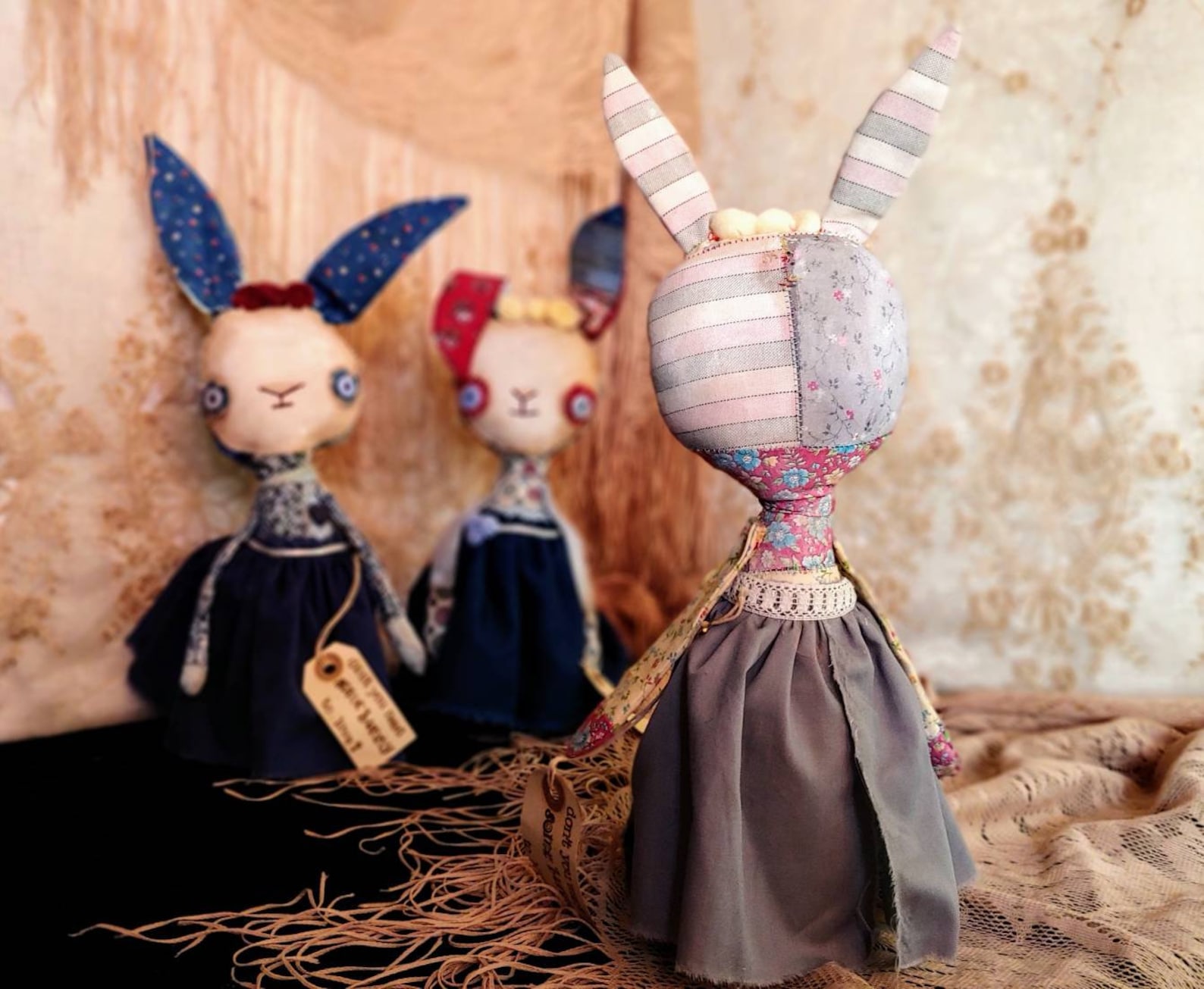 Primitive Rabbit Doll Pattern PDF Files Doll Tutorial | Etsy