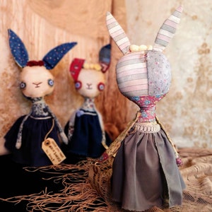 Primitive Rabbit Doll Pattern - PDF Files - Doll Tutorial - Instant ...
