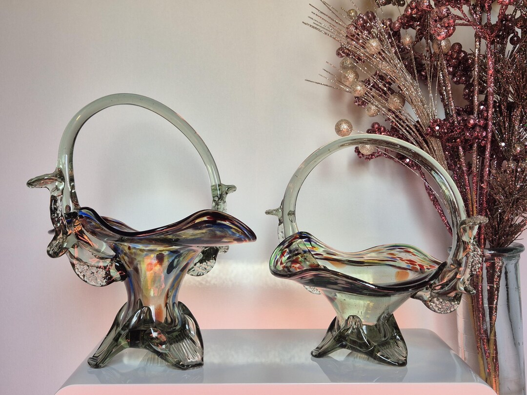 Glass Baskets - Etsy