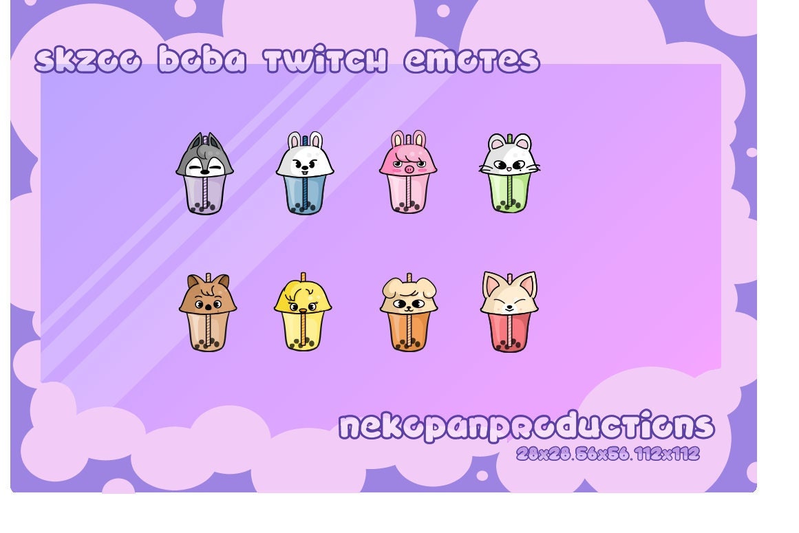 Stray Kids SKZOO Boba Twitch/discord Emotes - Etsy