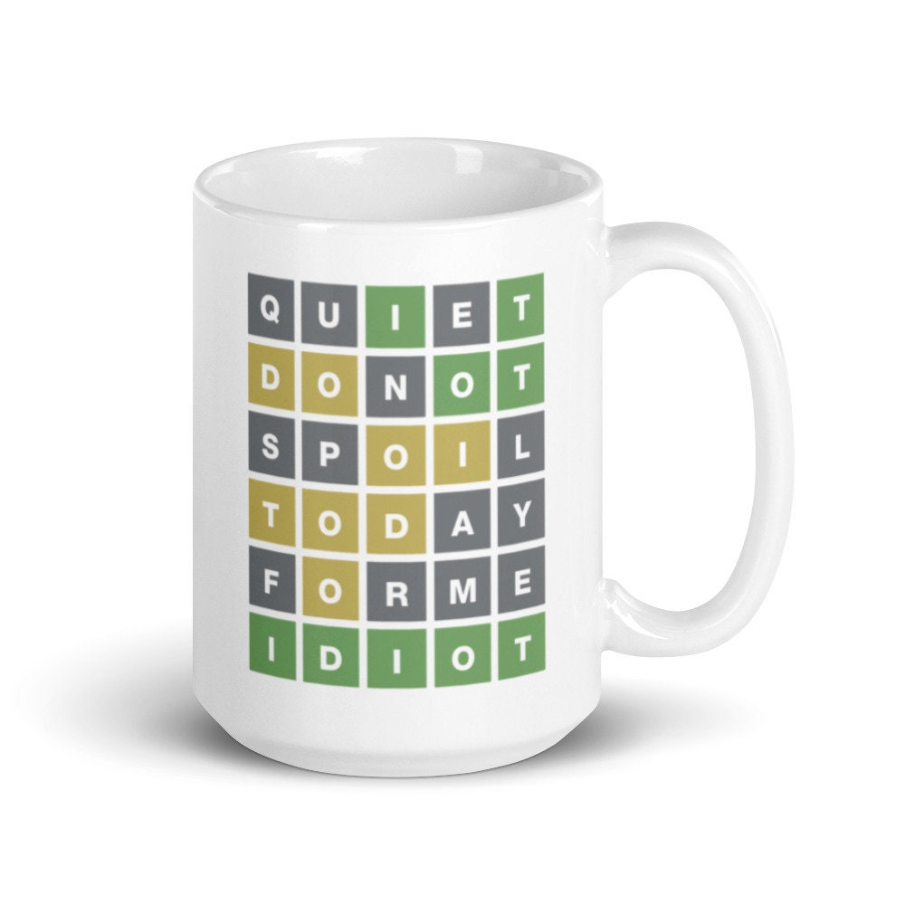 Wordle Mug no Swearing Edition - Etsy