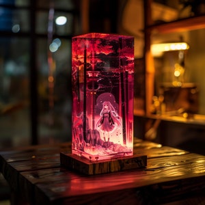 Epoxy Resin Animelamp, Anime World Night Light, Resin Wood Lamp, Unique ...