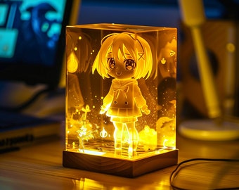 Epoxy Resin Animelamp, Anime World Night Light, Resin Wood Lamp, Unique ...