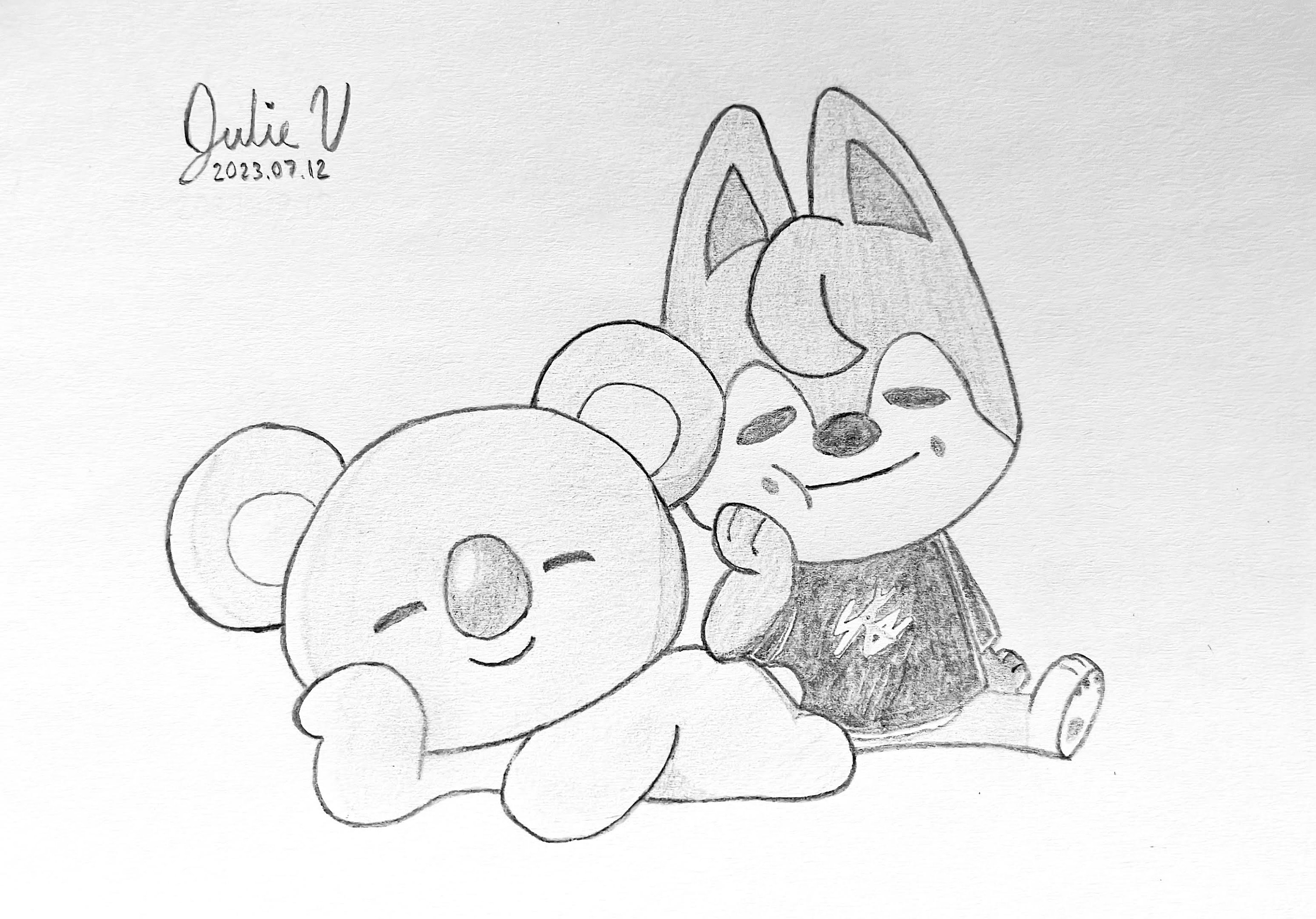 A Hand-drawn Crossover of Cartoon Characters! - Etsy