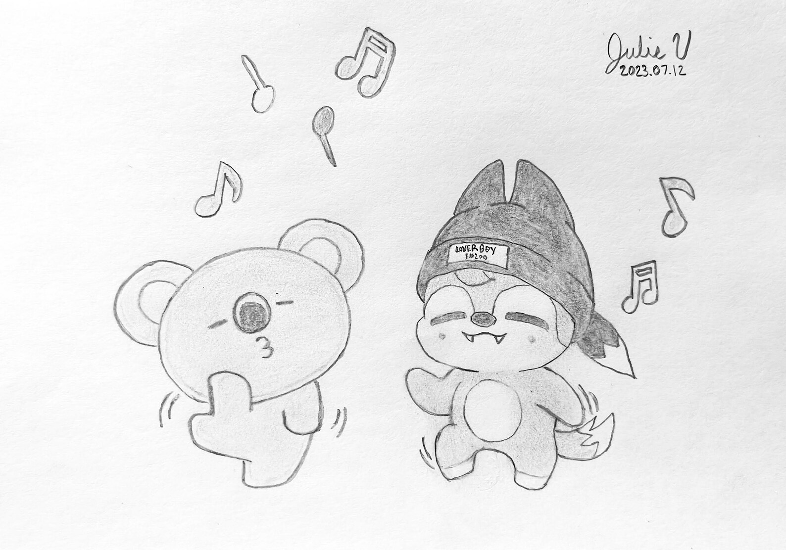 A Hand-drawn Crossover of Cartoon Characters - Etsy