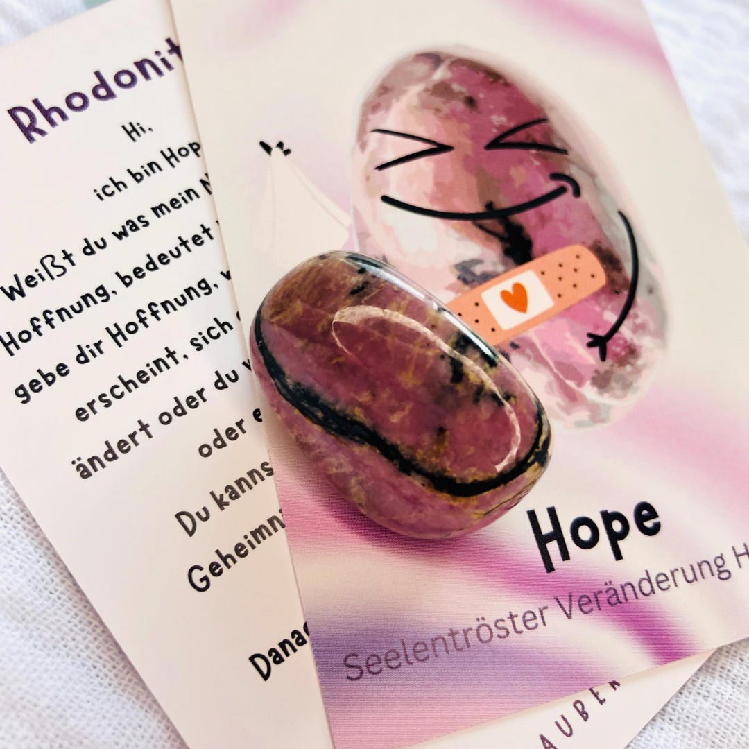 Gemstone Rhodonite-tumbled Stone Rhodonite-healing Stone-children's ...