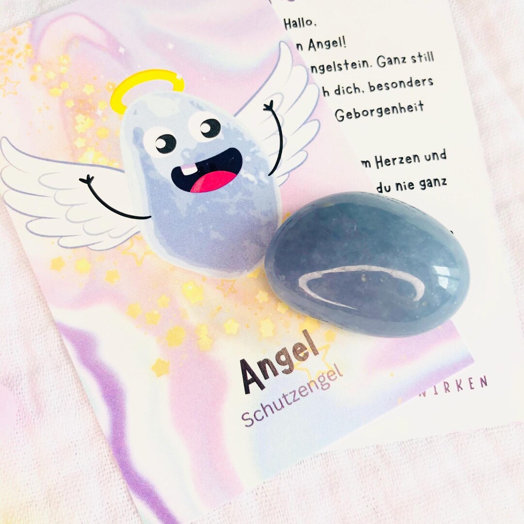 Gemstone "angel" 3-5 Cm - Children's Lucky Stone - Angelite Tumbled ...