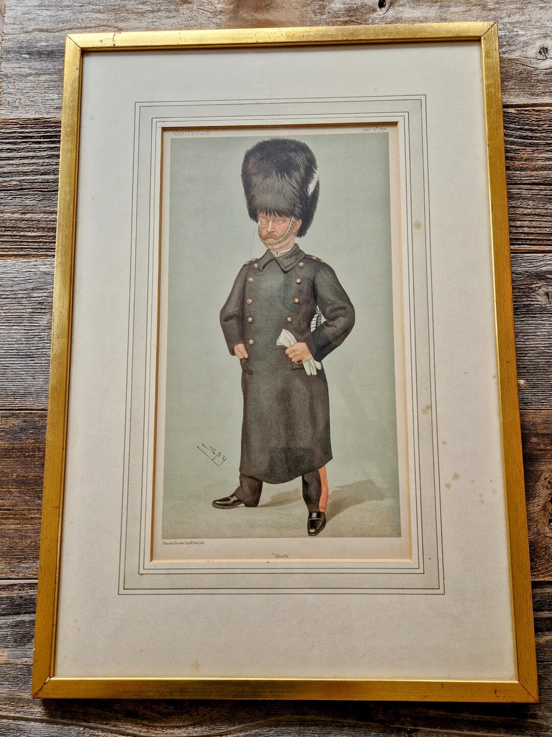 1898 Vanity Fair Spy Print – “glick” | Framed Antique Color Lithograph ...