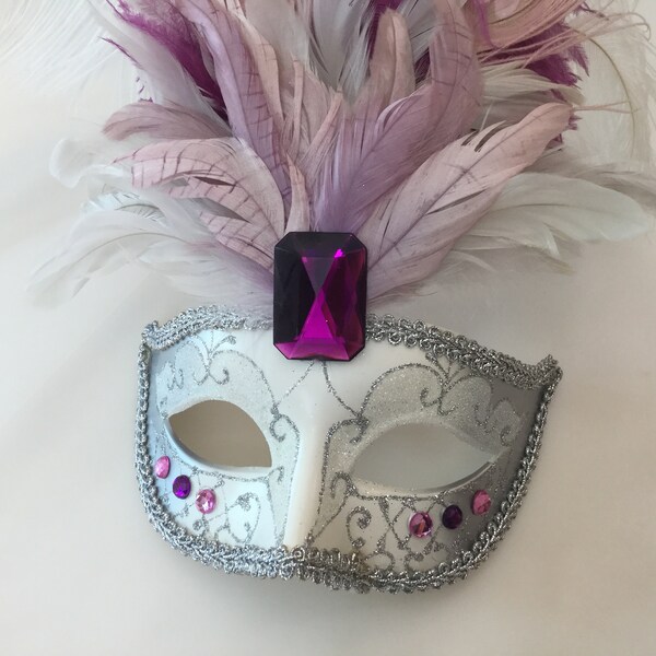Fuchsia Pink Masquerade Mask - Etsy