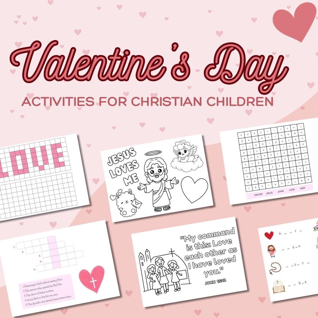 Valentine's Day Activity Pack for Kids Activities for Christian ...