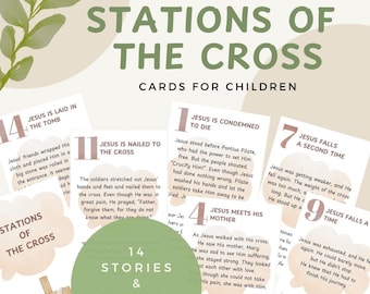 Stations of the Cross Cards for Children: Bible Stories (PDF) - Etsy