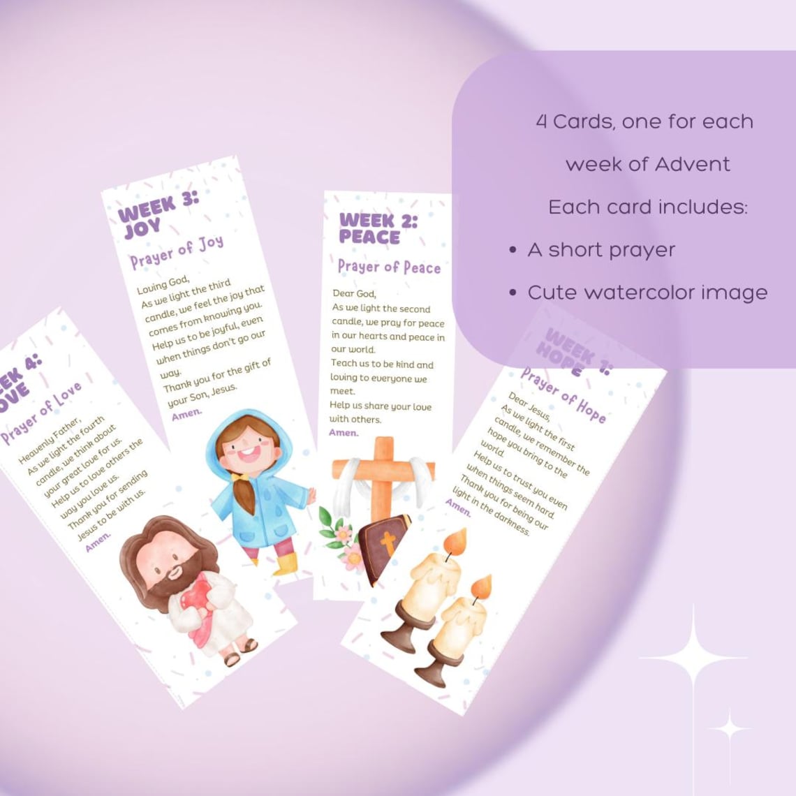 Advent Prayers for Children Christian Prayers for Hope Peace Joy and ...