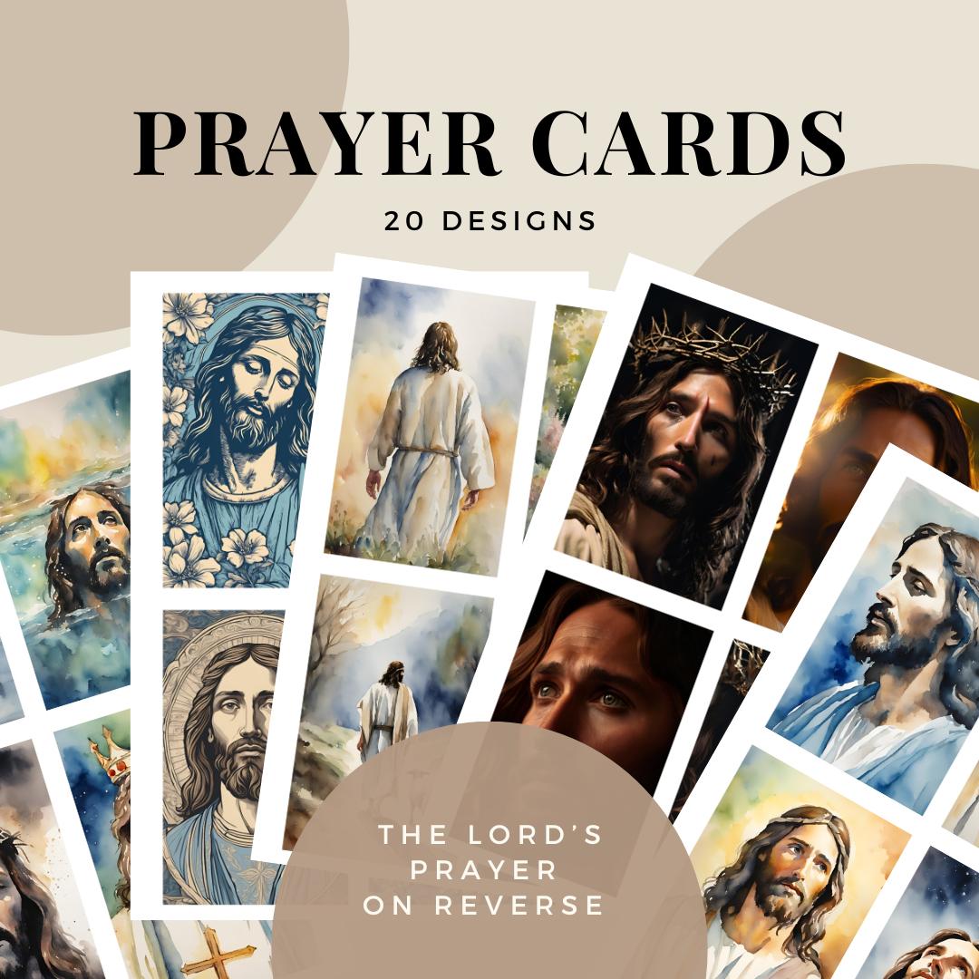 Jesus Portrait Prayer Cards: Christian Devotional Prints (PDF) - Etsy