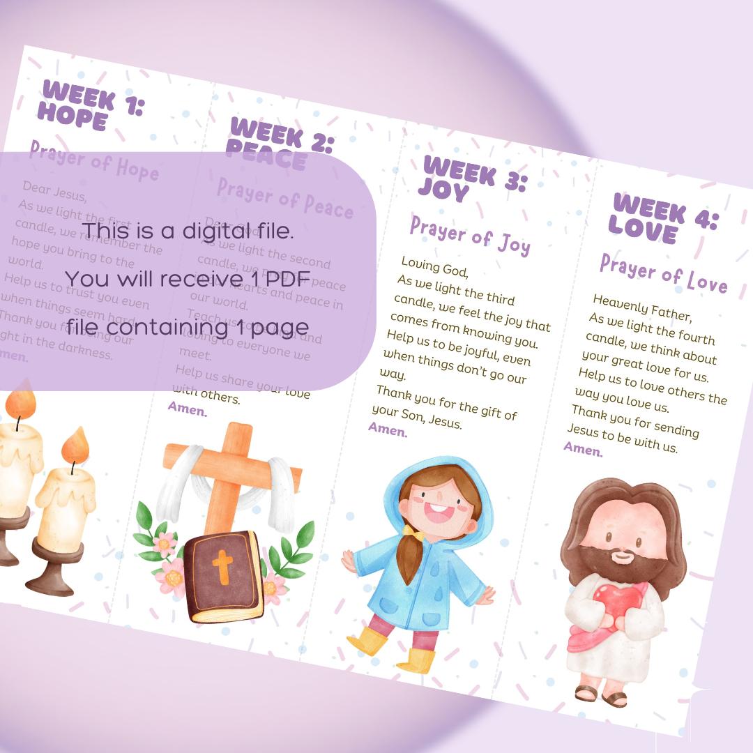 Advent Prayers for Children Christian Prayers for Hope Peace Joy and ...