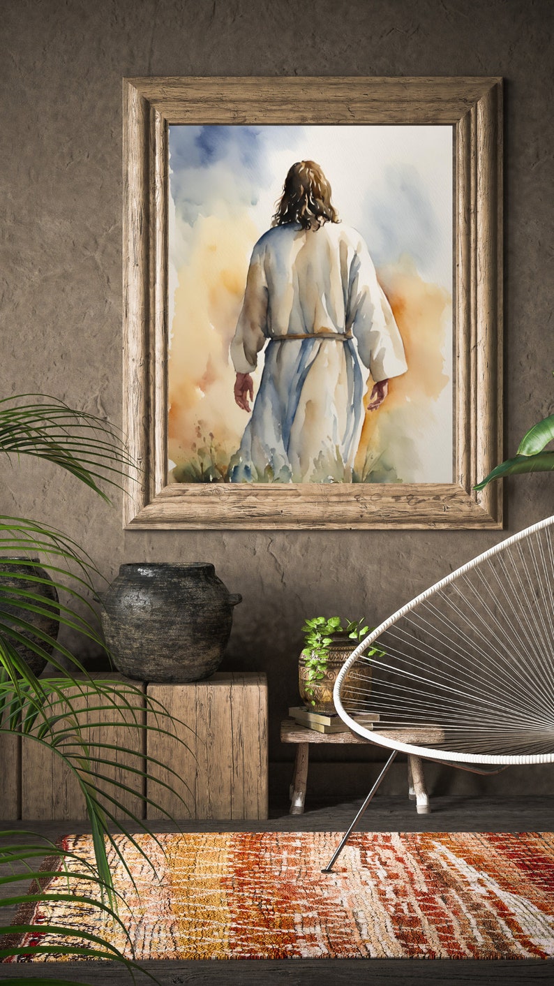 Jesus the Saviour, Watercolour, Christian Art, Digital Print, Bible Art, Holy Art, Baptism Gift ...