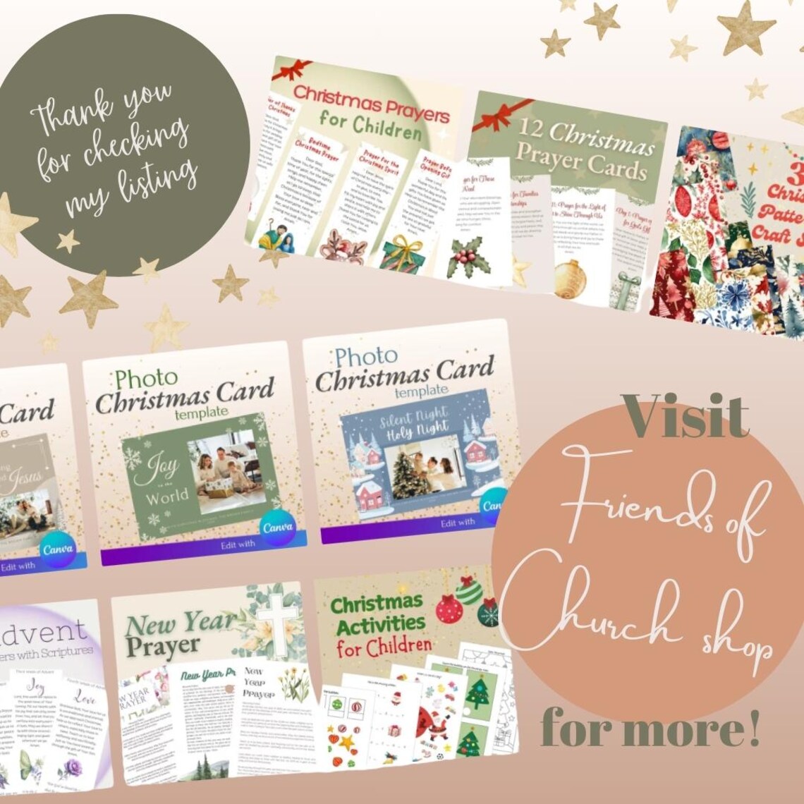 Advent Prayer Christian Prayers for Hope Peace Joy and Love Printable ...