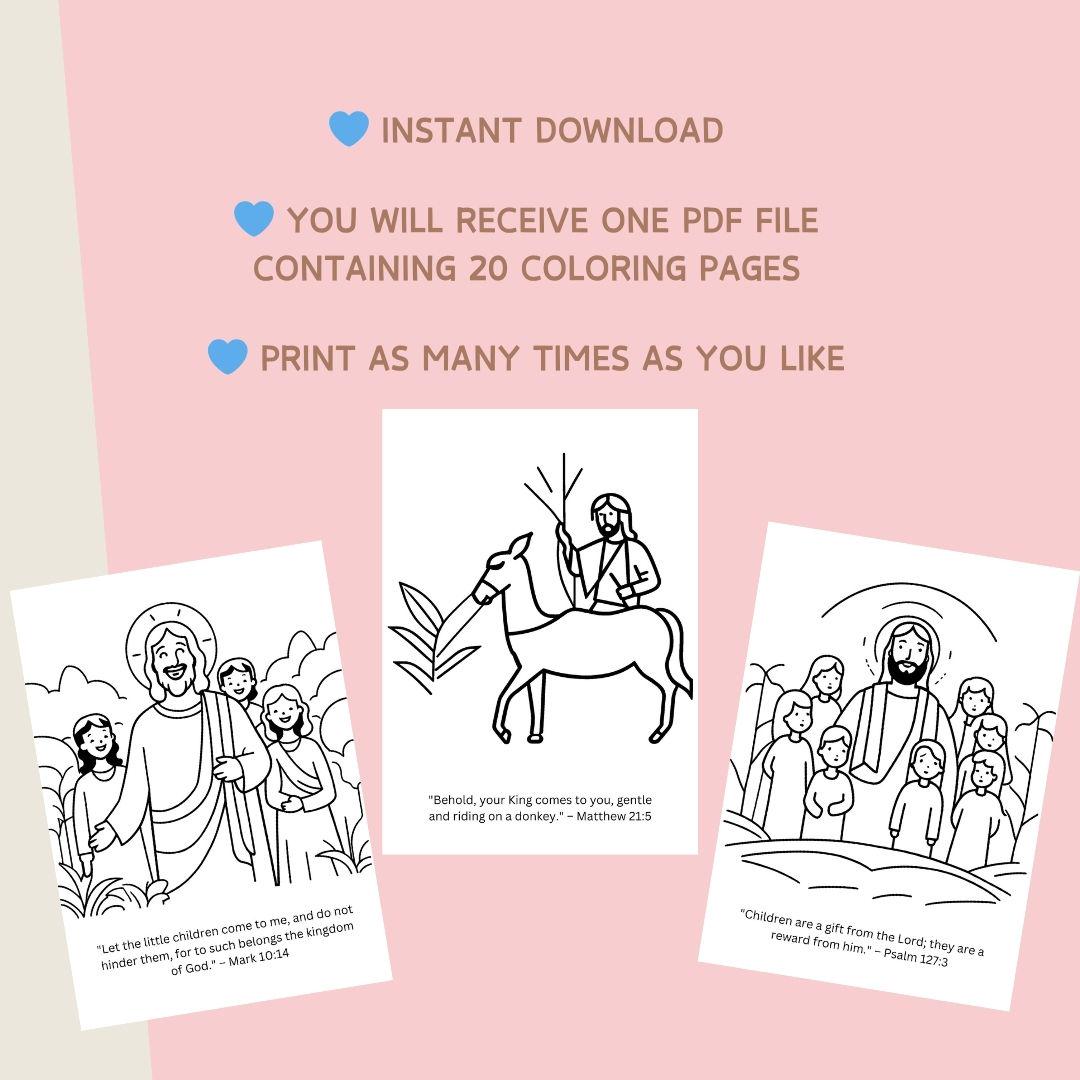 Coloring Pages for Christian Children, Printable Download, Christian ...