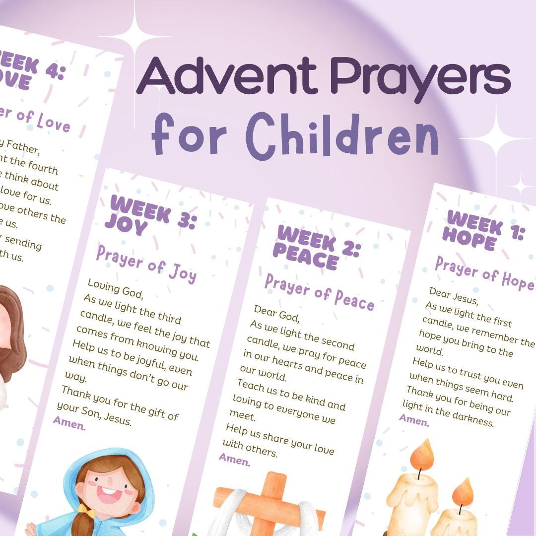 Advent Prayers for Children Christian Prayers for Hope Peace Joy and ...