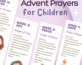 Advent Prayer Christian Prayers for Hope Peace Joy and Love Printable ...