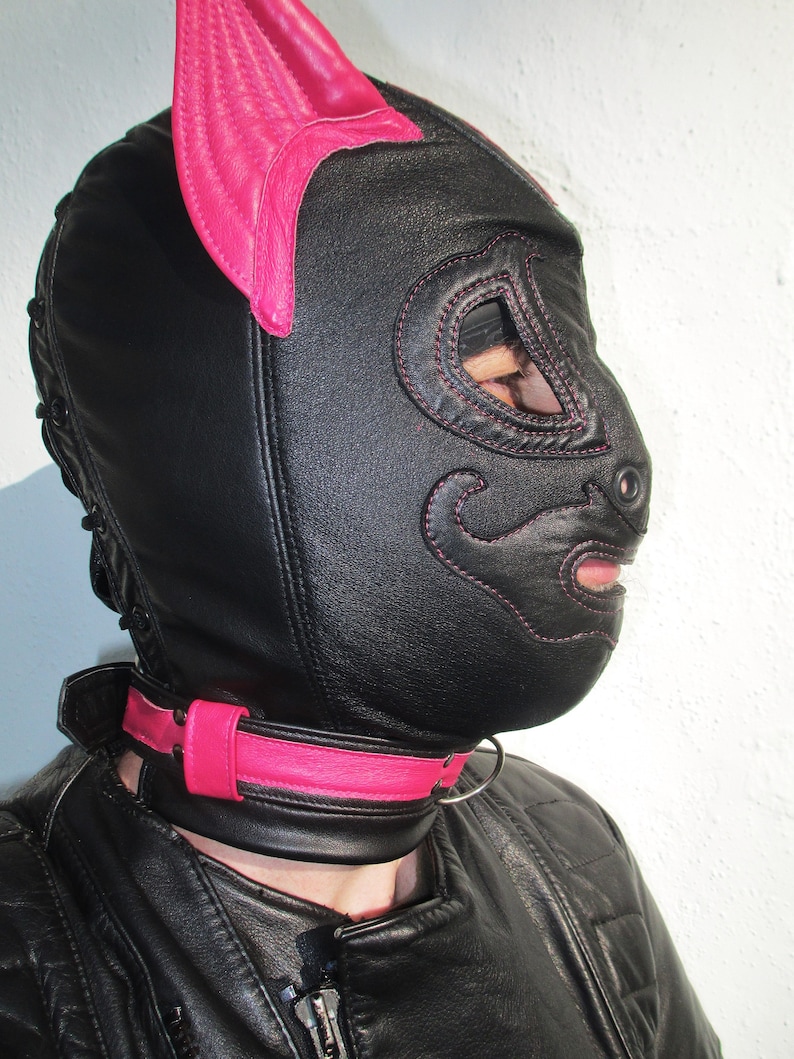 Leather Kitty Cat Full Hood Womens/ Mens for Halloween | Etsy