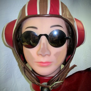 MADE TO ORDER Leather Razputin Psychonauts Aviator Hat in Light Brown W ...