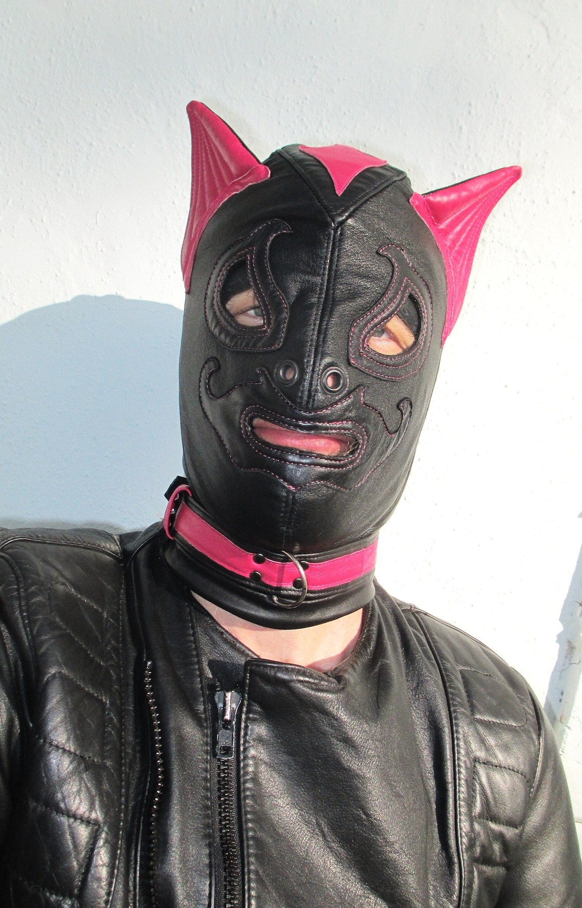 Leather Kitty Cat Full Hood Womens/ Mens for Halloween | Etsy