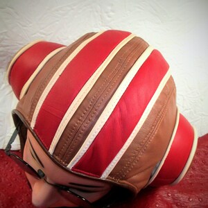 MADE TO ORDER Leather Razputin Psychonauts Aviator Hat in Light Brown W ...