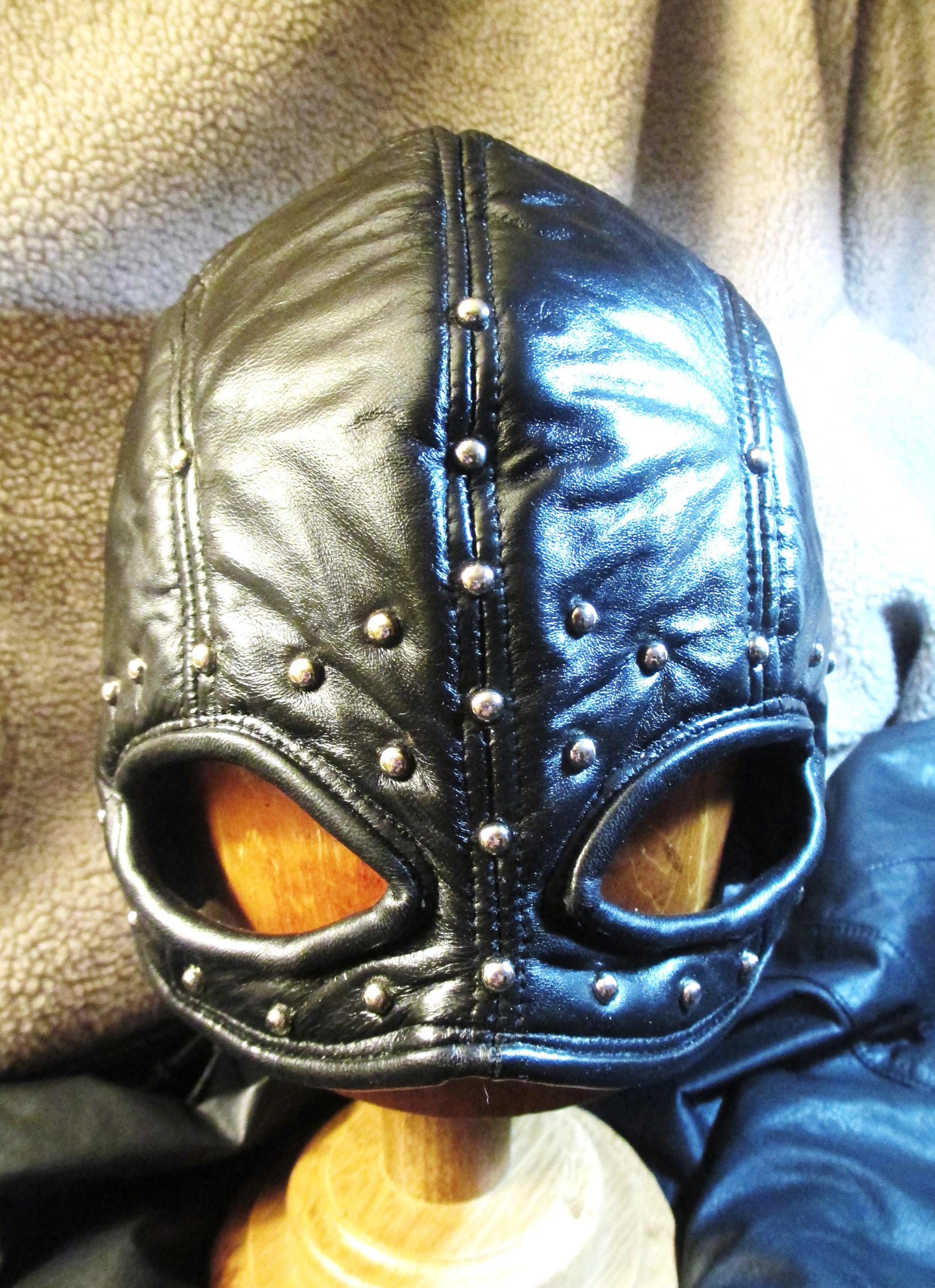 MADE TO ORDER/ Leather Lambskin Studded or Plain Half Mask, Choice of ...