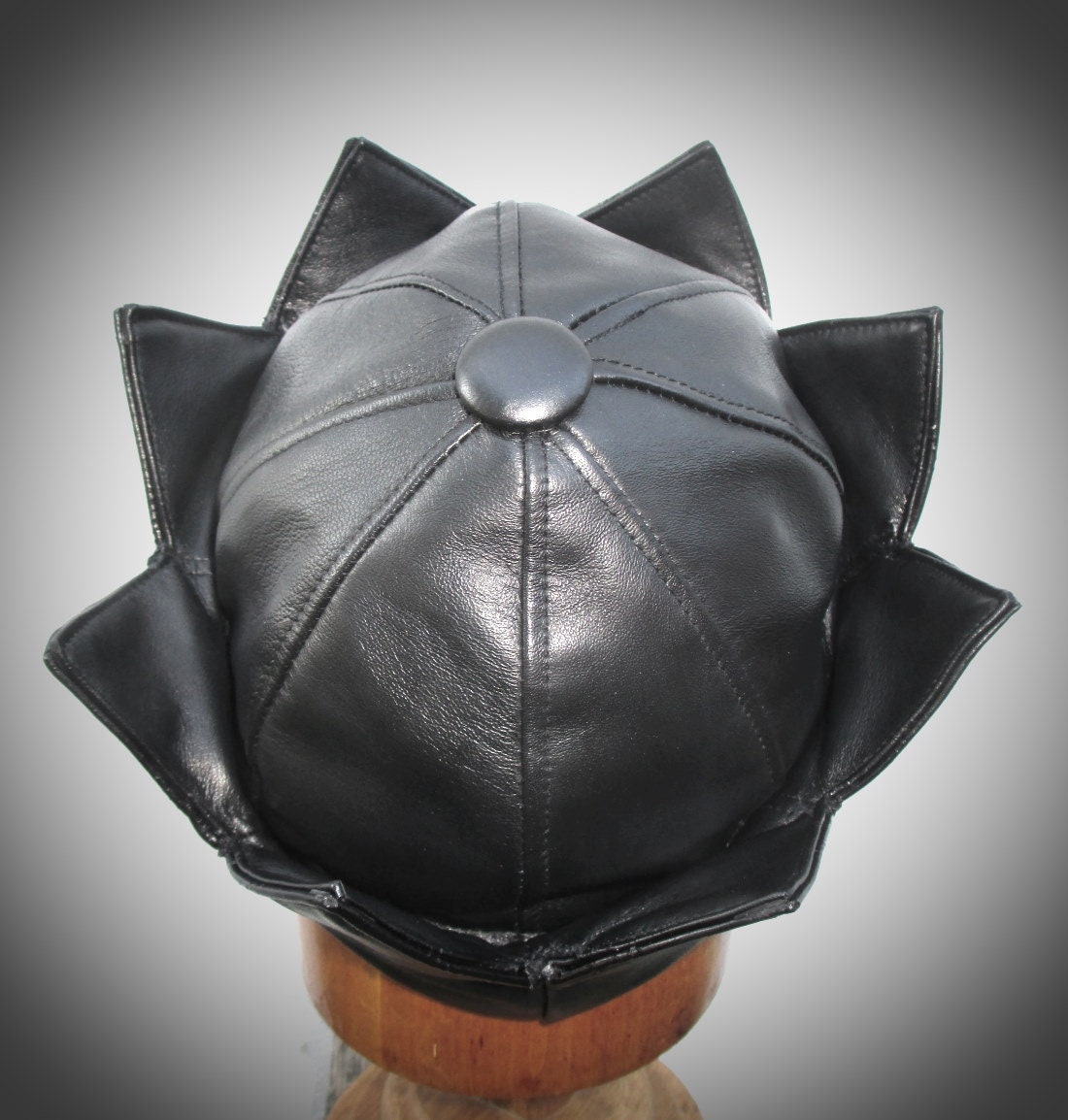 MADE TO ORDER Leather Jughead Crown Hat 8 Panel Lambskin Whoopee Cap ...