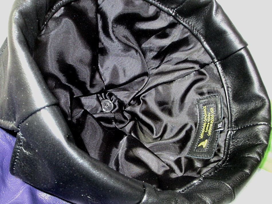 MADE TO ORDER Leather Jughead Crown Hat 8 Panel Lambskin Whoopee Cap ...