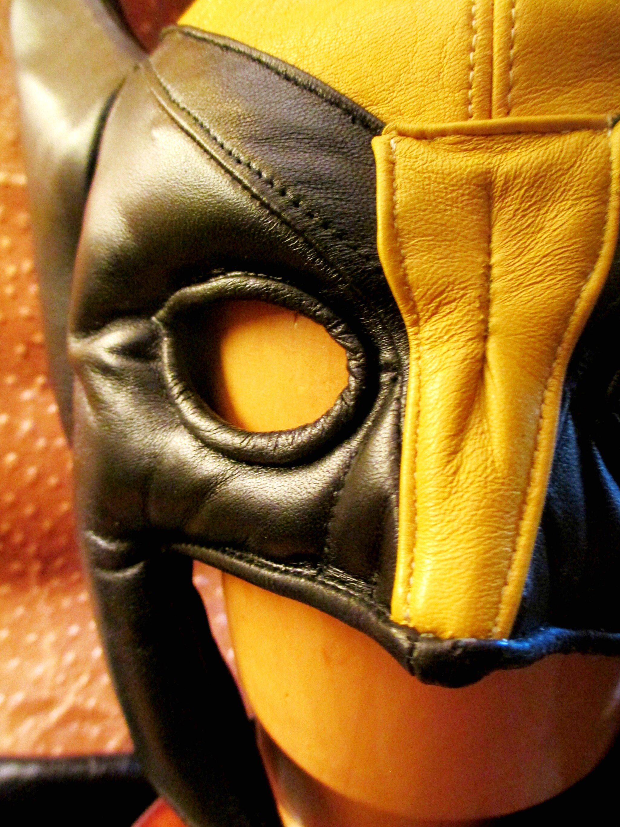 Wolverine Lambskin Leather Half Hood/ Mask, Cosplay X Men Cowl W/ Soft ...