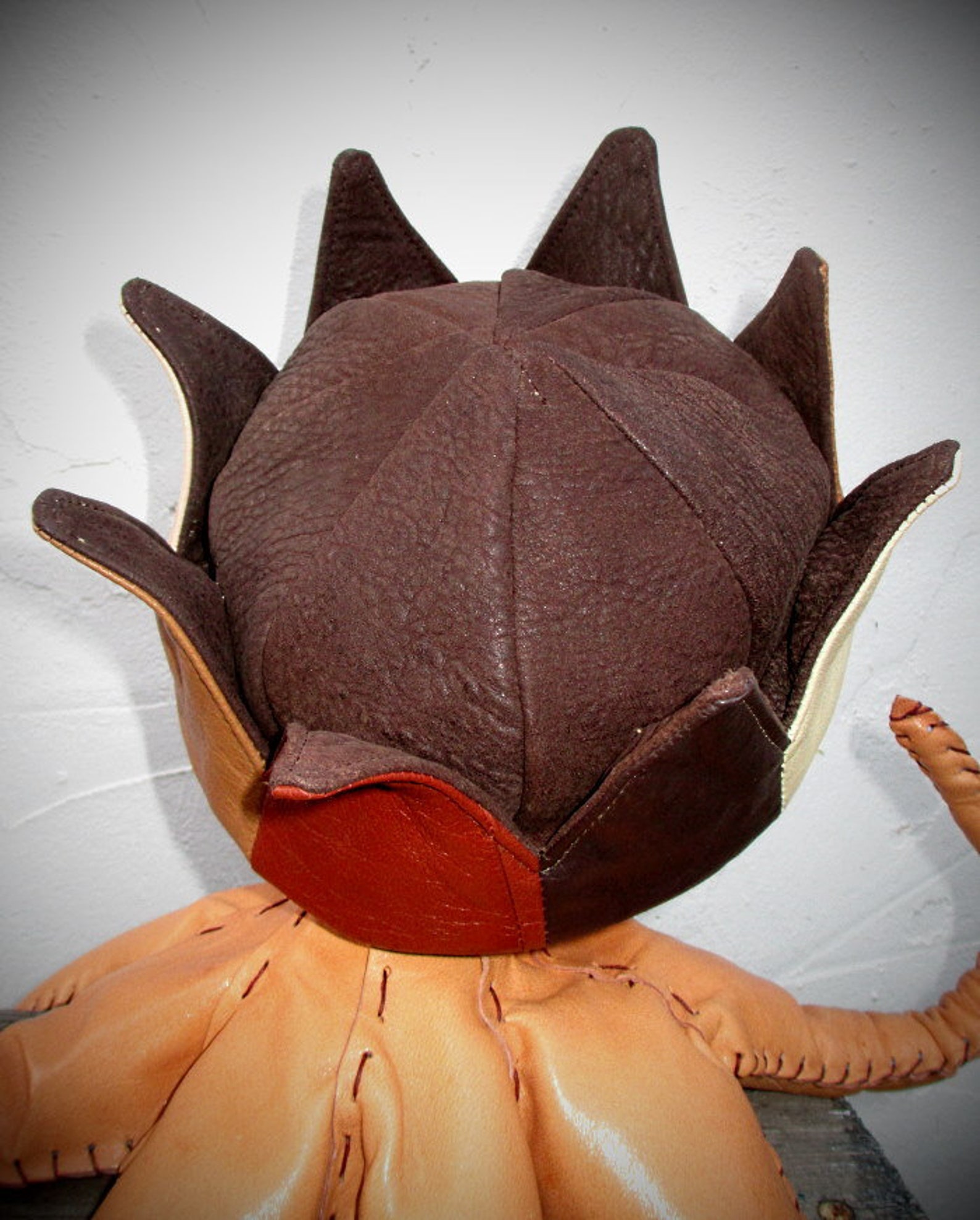 Leather Jughead Crown Hat in Brown/ Earthtones 8 Panel Leather | Etsy