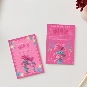 Trolls Princesses Poppy Themed Party Invitation Print - Etsy