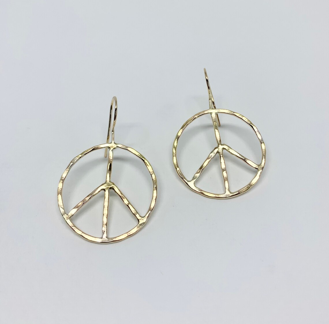 Small Peace Sign Earrings | Etsy