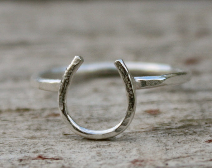 Horseshoe Ring Lucky Horseshoe Equestrian Ring Equestrian Jewelry Good ...