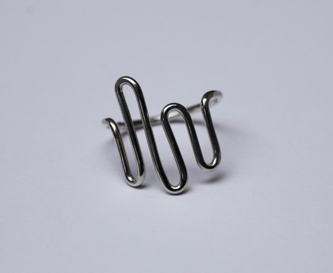 Silver Heartbeat Ring Gold Heart Beat Ring Heartbeat Jewelry EKG Ring ...